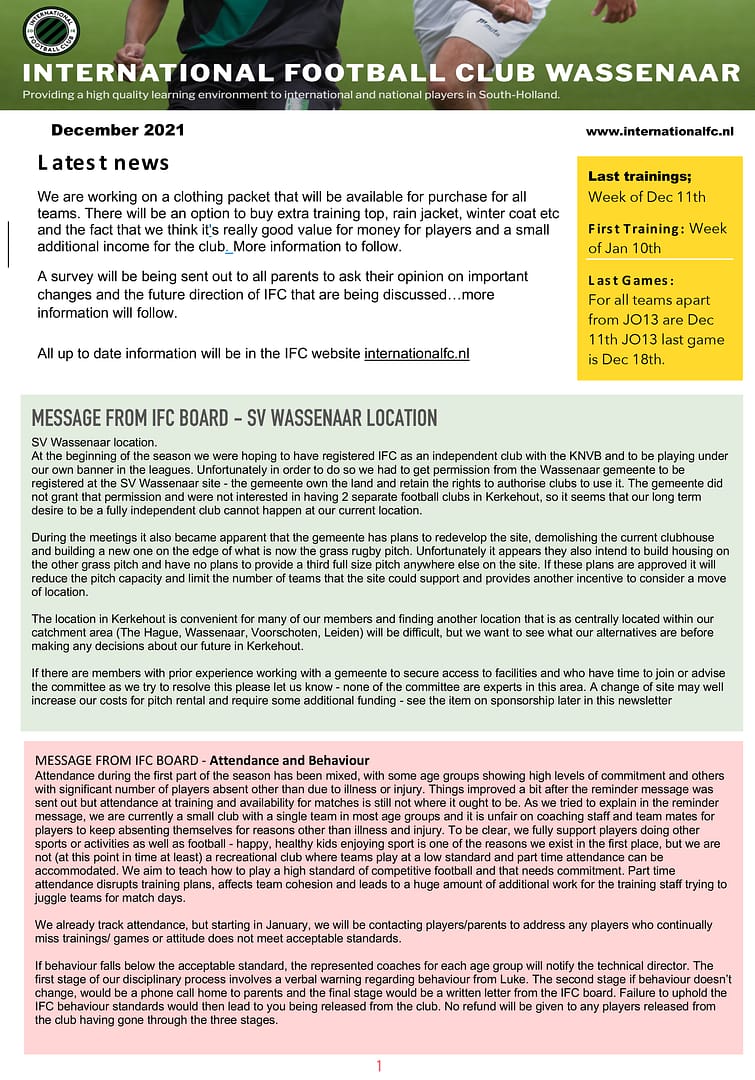 Home - International Football Club - International Football Club